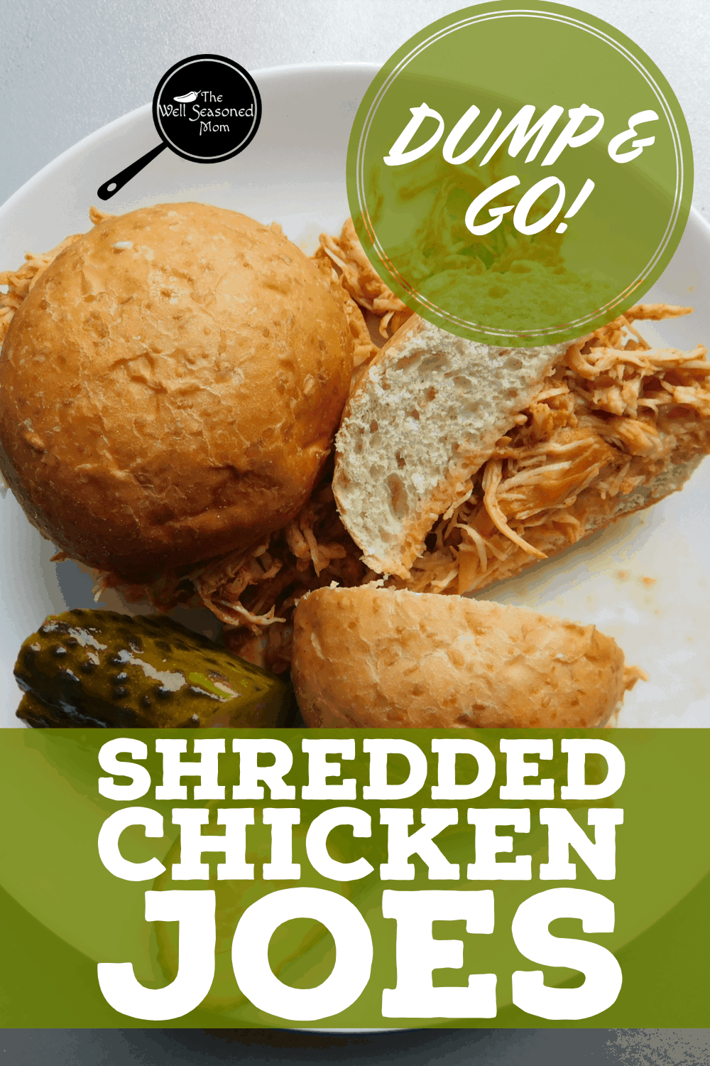 Shredded Chicken Joes - The Well Seasoned Mom